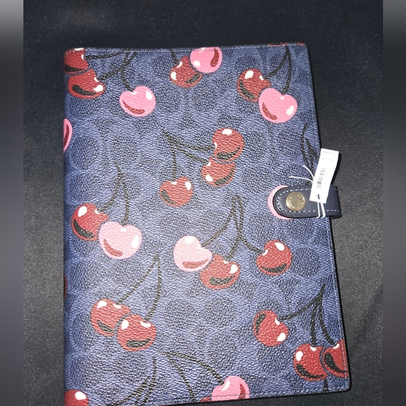 Coach | Office | Nwt Coach Notebook Signature Pvc With Cherry Print ...